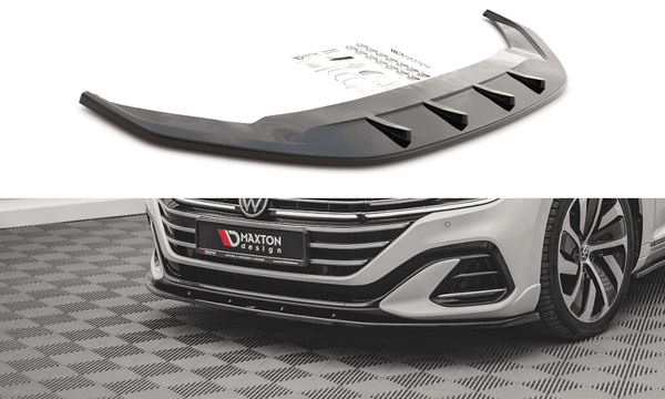 Front Lippe / Front Splitter / Frontansatz V.2 für VW Arteon R-Line Facelift 3H von Maxton ...